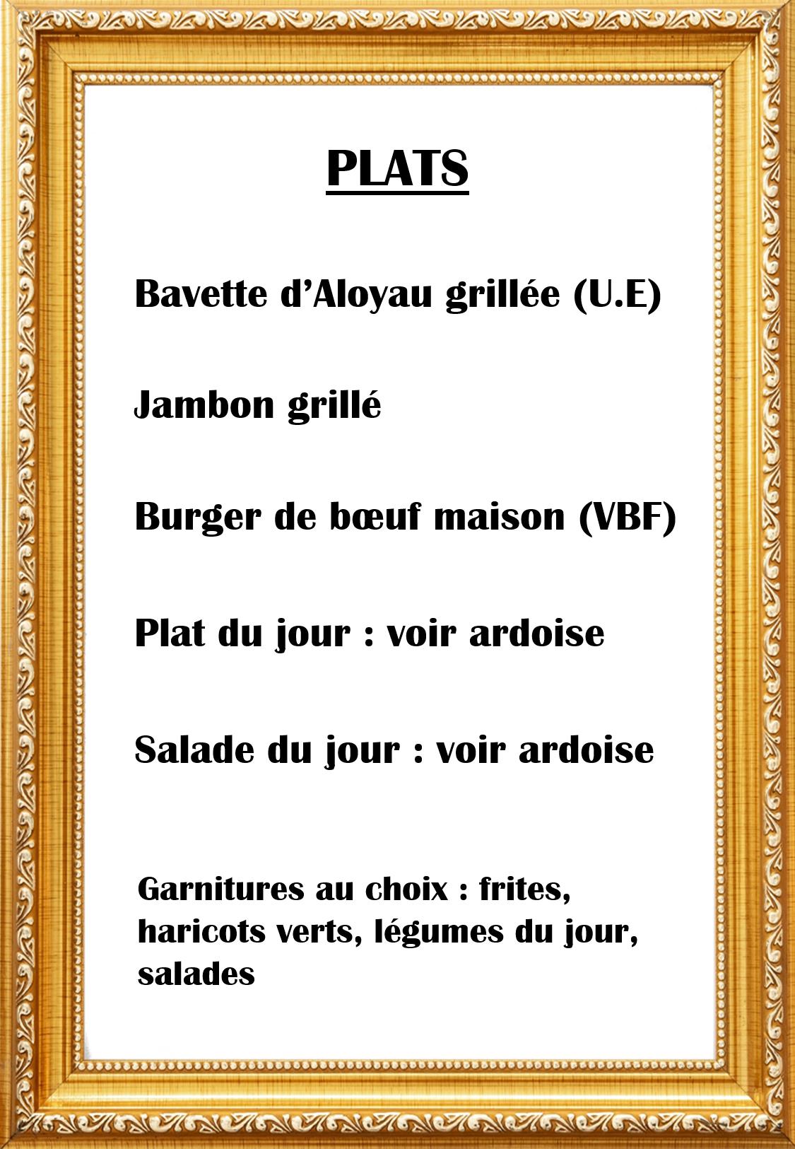 Nos menus – Café Luce Brasserie